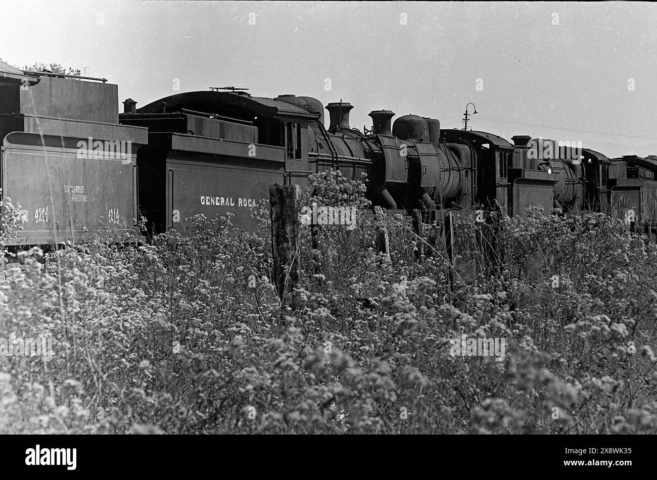 Locomotive graveyard in Buenos Aires, Argentina, circa 1970s Stock ...