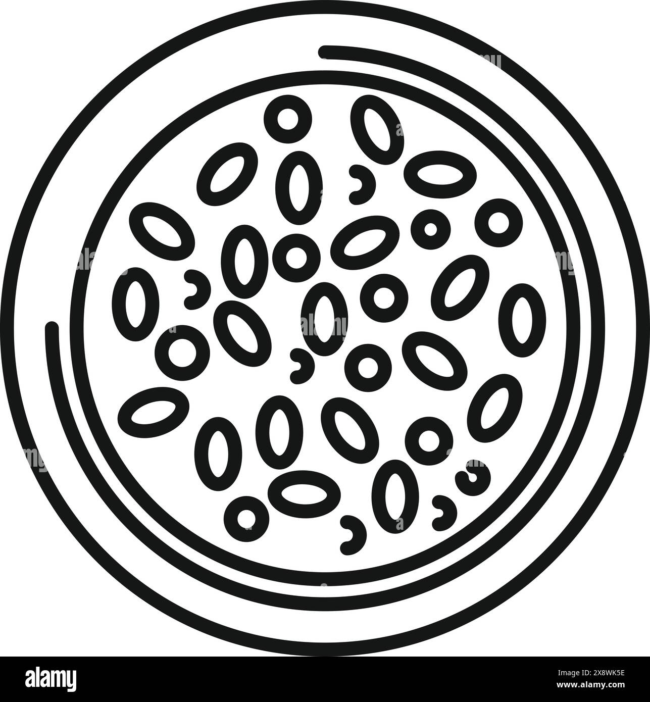 Vector line art drawing of a pizza, suitable for menu designs and ...