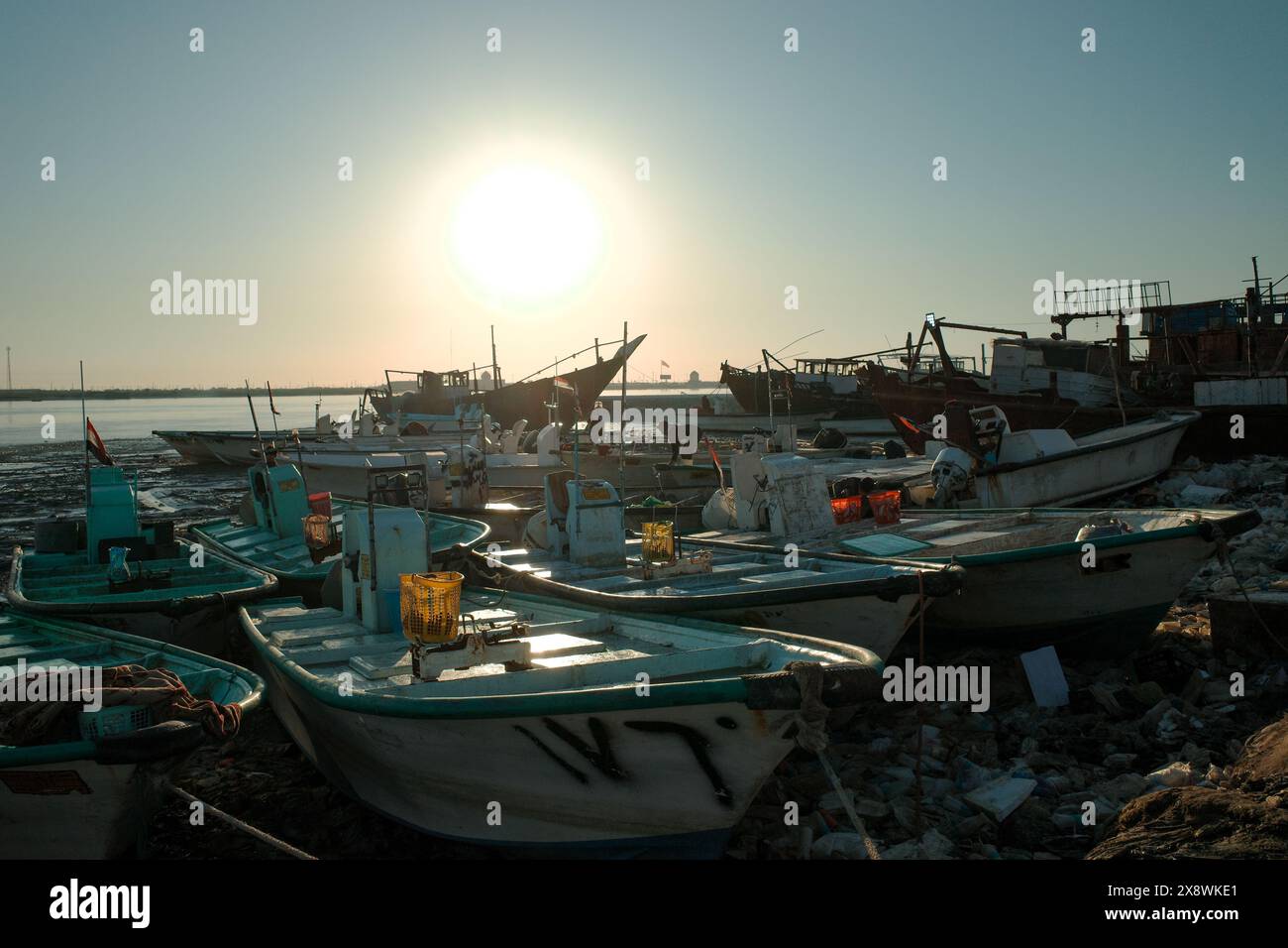 photo of Iraqi people shopping in traditional fish market in basra city ...