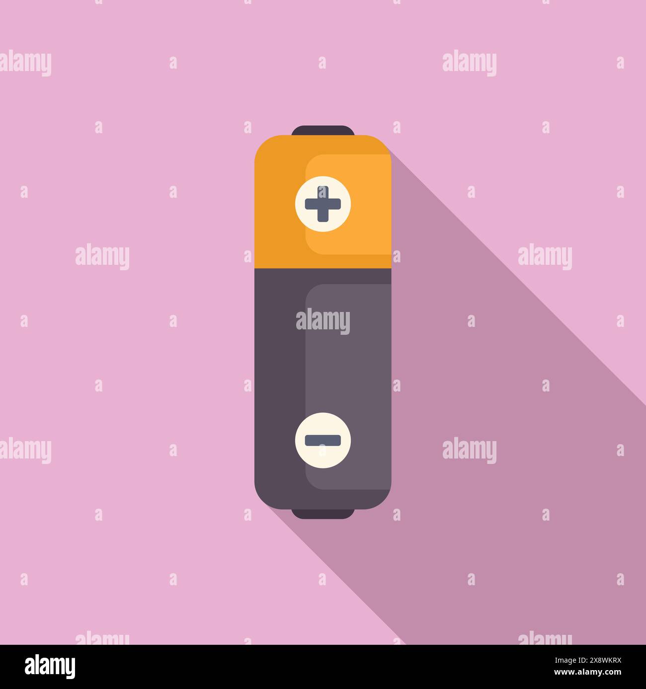 Graphic illustration depicting a vibrant, minimalist aa battery icon on ...