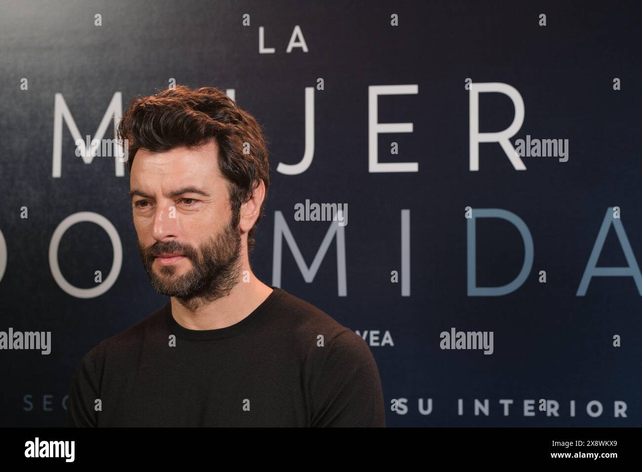 Actor Javier Rey attends the photocall of the movie La Mujer Dormida in ...
