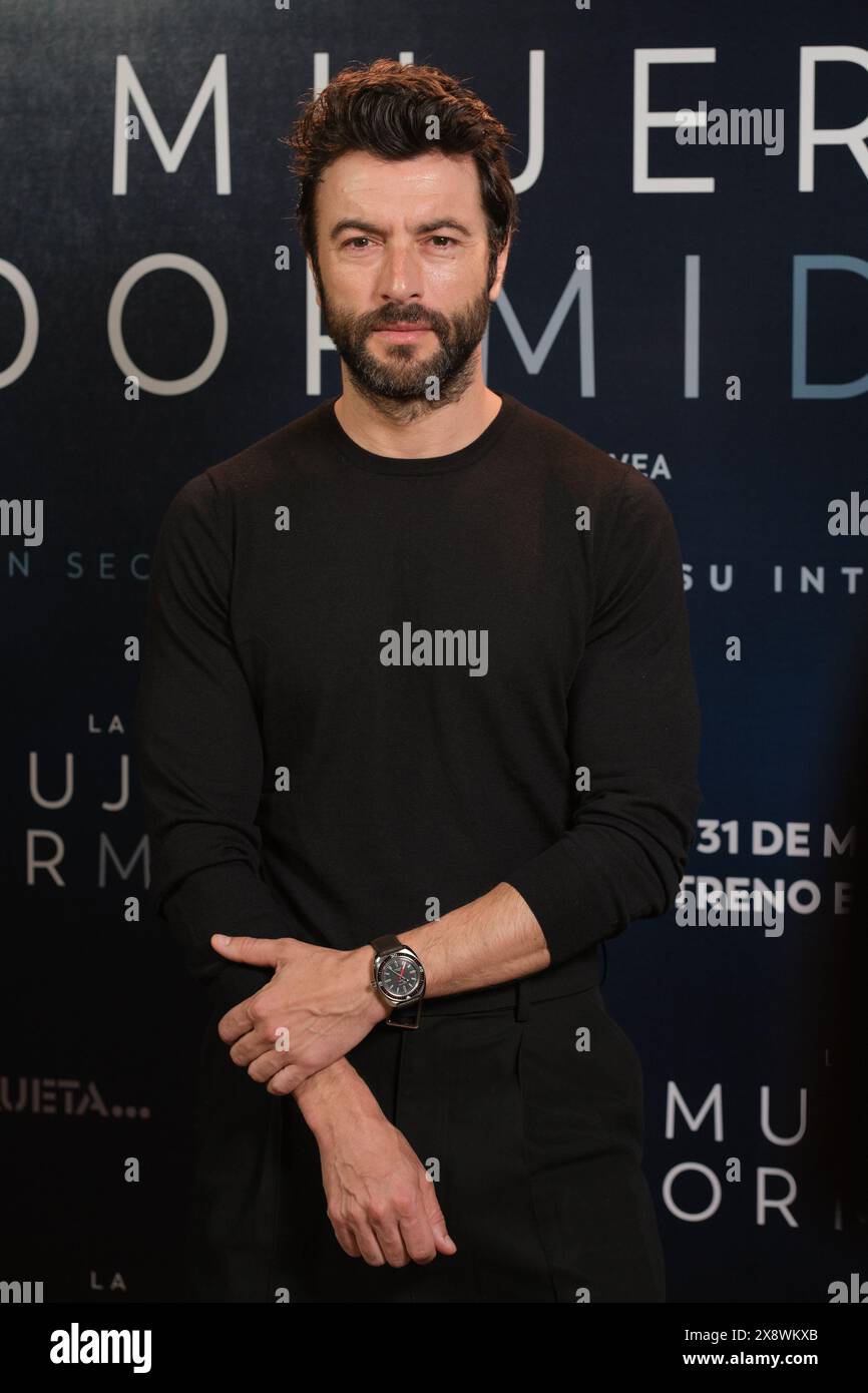 Actor Javier Rey attends the photocall of the movie La Mujer Dormida in ...