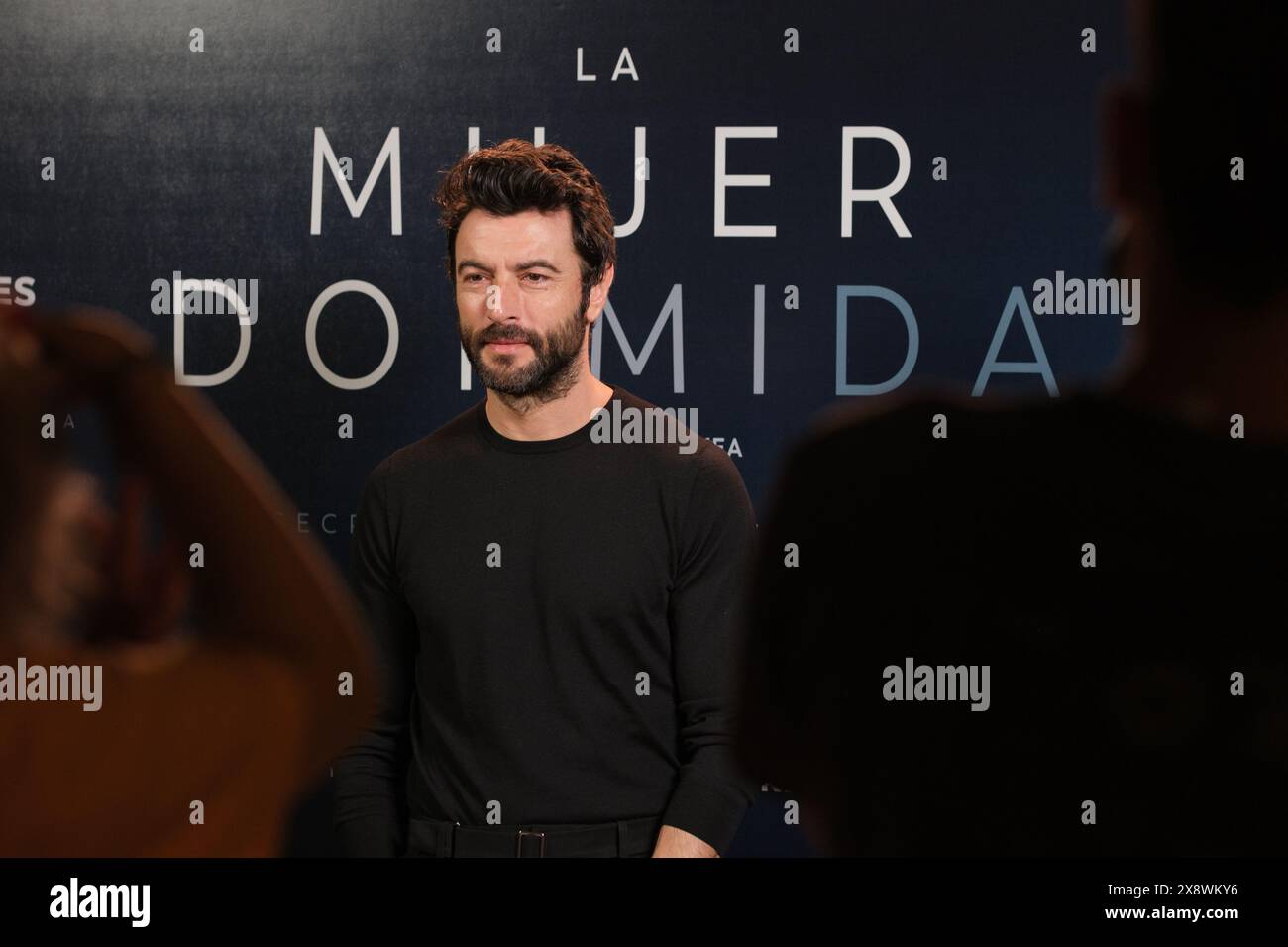Actor Javier Rey attends the photocall of the movie La Mujer Dormida in ...