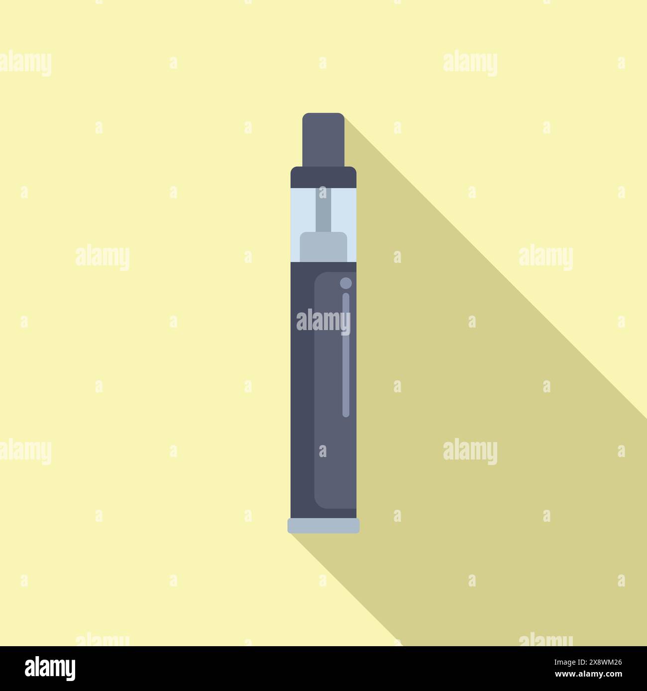 Vector illustration of a sleek electronic vaporizer against a ...