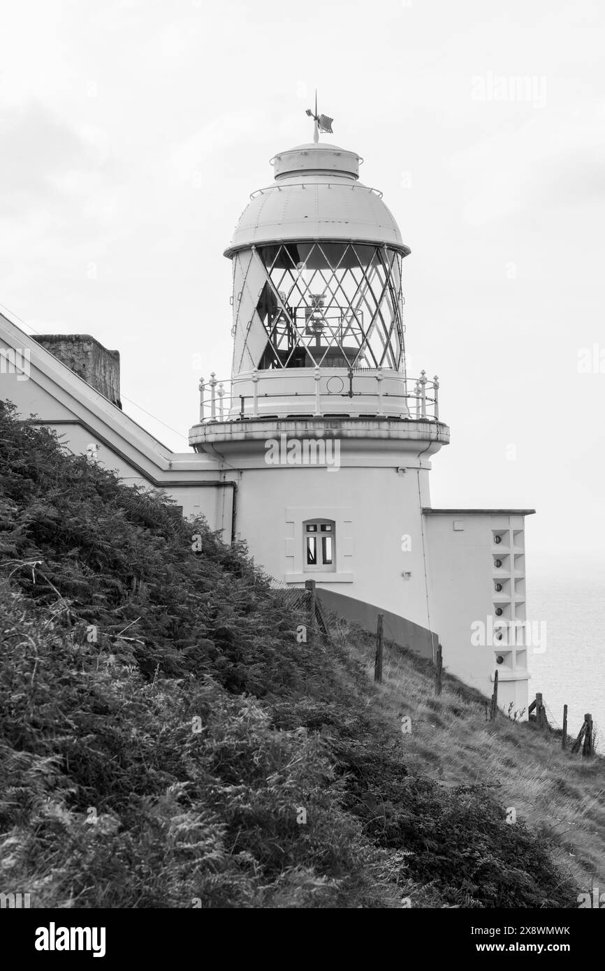 Photo of the Foreland lighthouse at Foreland Point on the north Devon ...