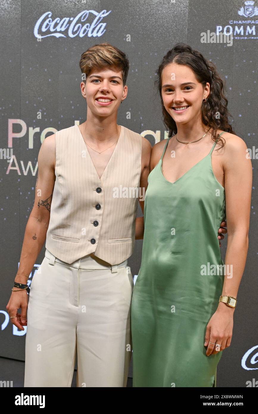 Middelkerke, Belgium. 27th May, 2024. Isabelle Iliano and Saar Verdonck of Club Brugge YLA ...