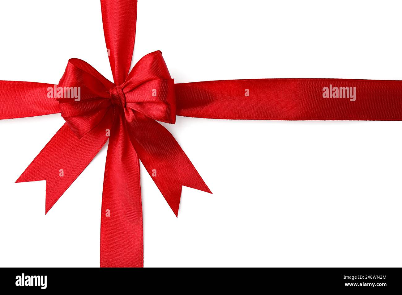 Simple red satin bow Cut Out Stock Images & Pictures - Alamy