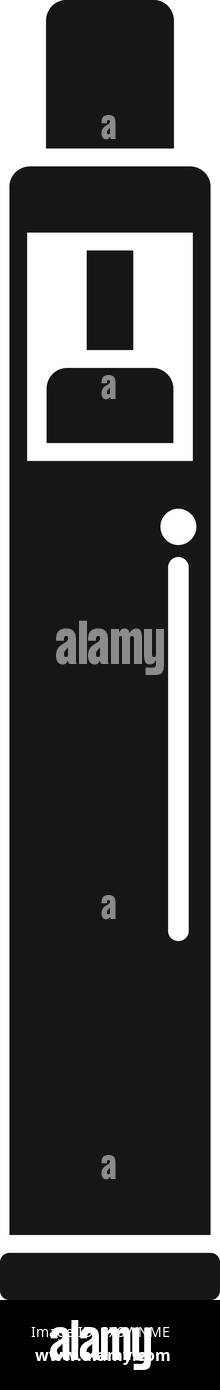 Vector Illustration Of A Black And White Electronic Vape Pen Icon Silhouette A Modern And