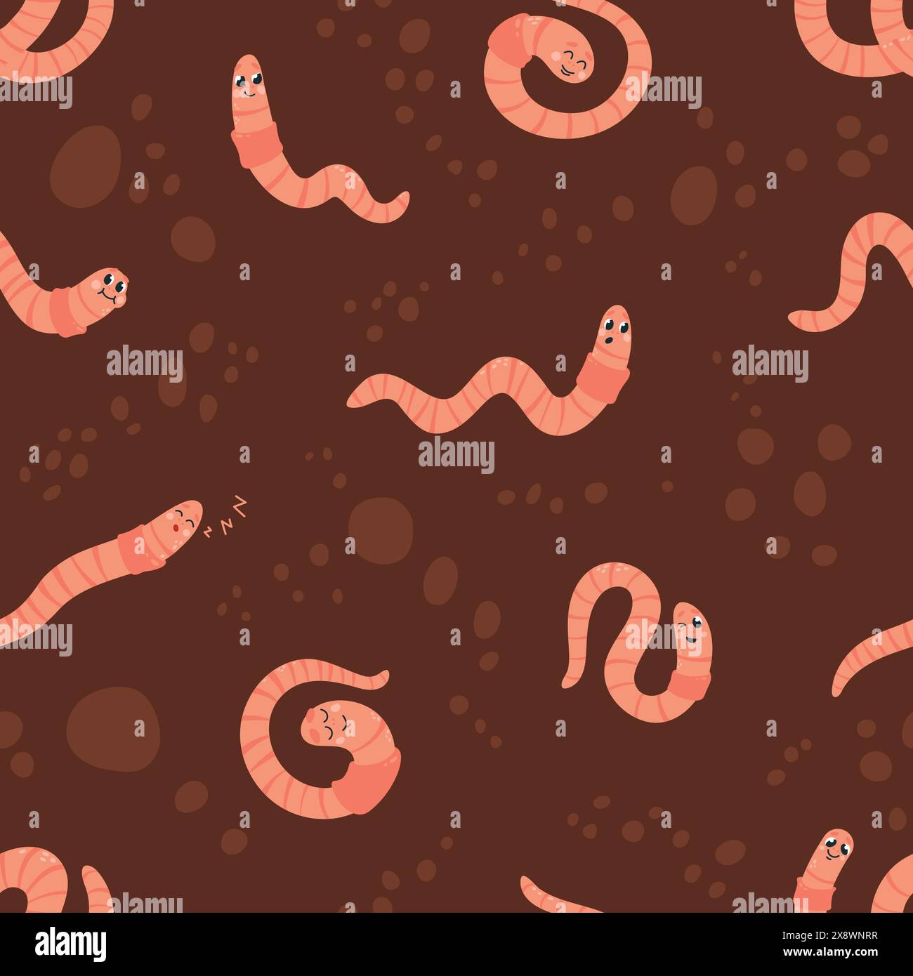 Worms in soil Stock Vector Images - Alamy