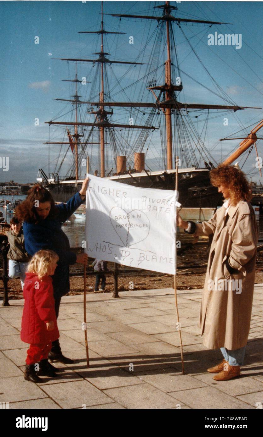 NAVY WIVES PROTEST IN PORTSMOUTH OVER PLANS TO ALLOW WRENS TO SERVE ...