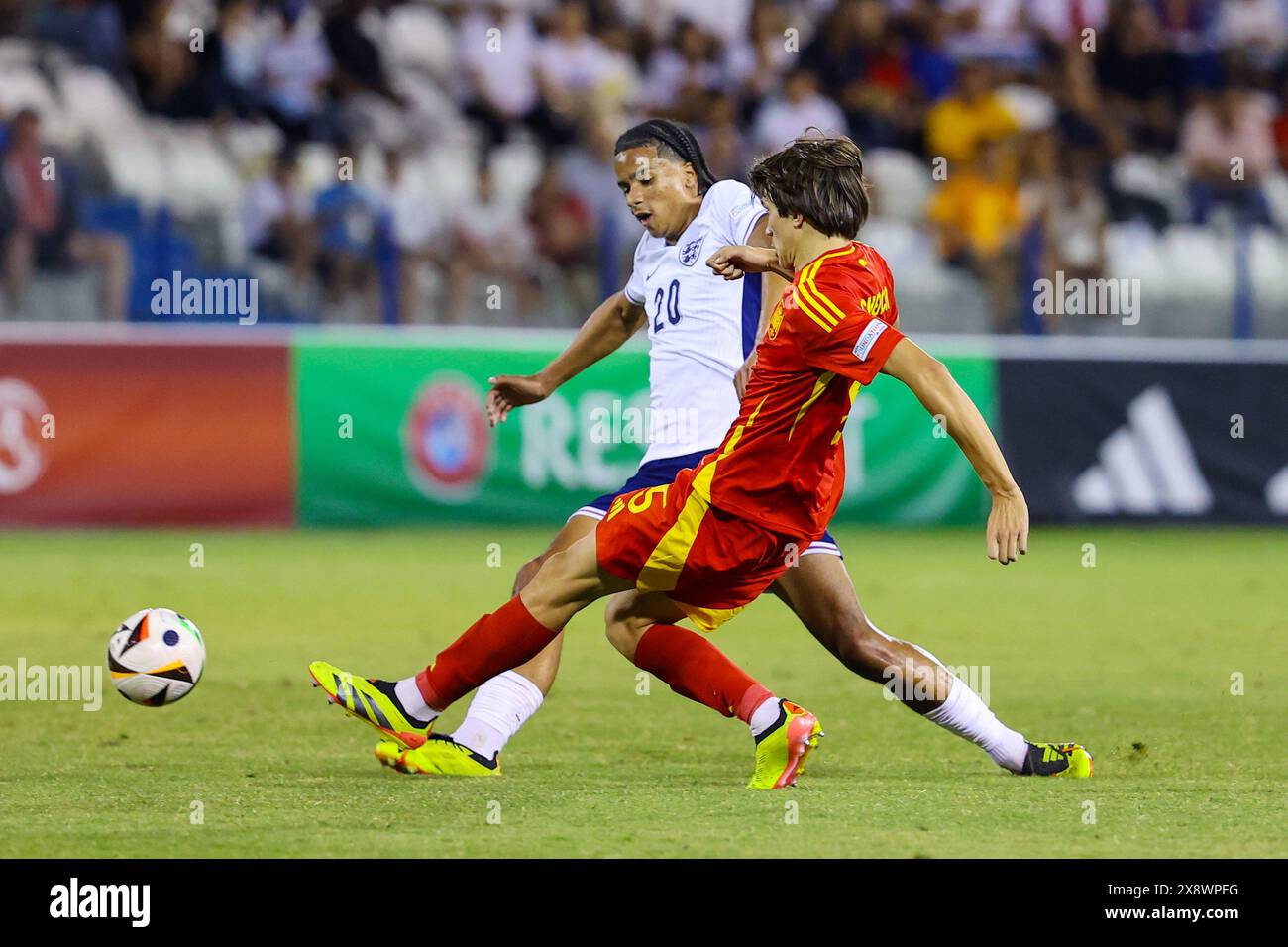 Larnaca, Cyprus, May 27th 2024: Divine Mukasa (20 England) and Andres ...