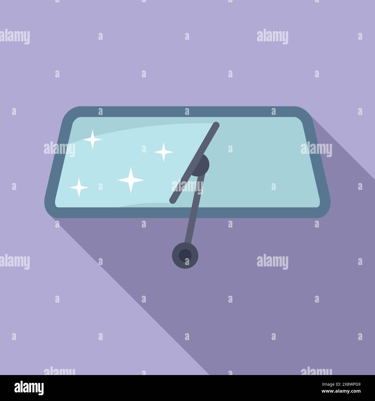 Vector graphic of a windshield with a wiper, casting clean and clear ...