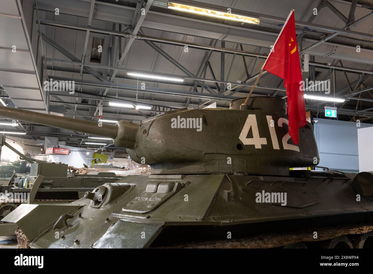 Bovington.Dorset.United Kingdom.February 25th 2024.A T-34/85 tank from ...