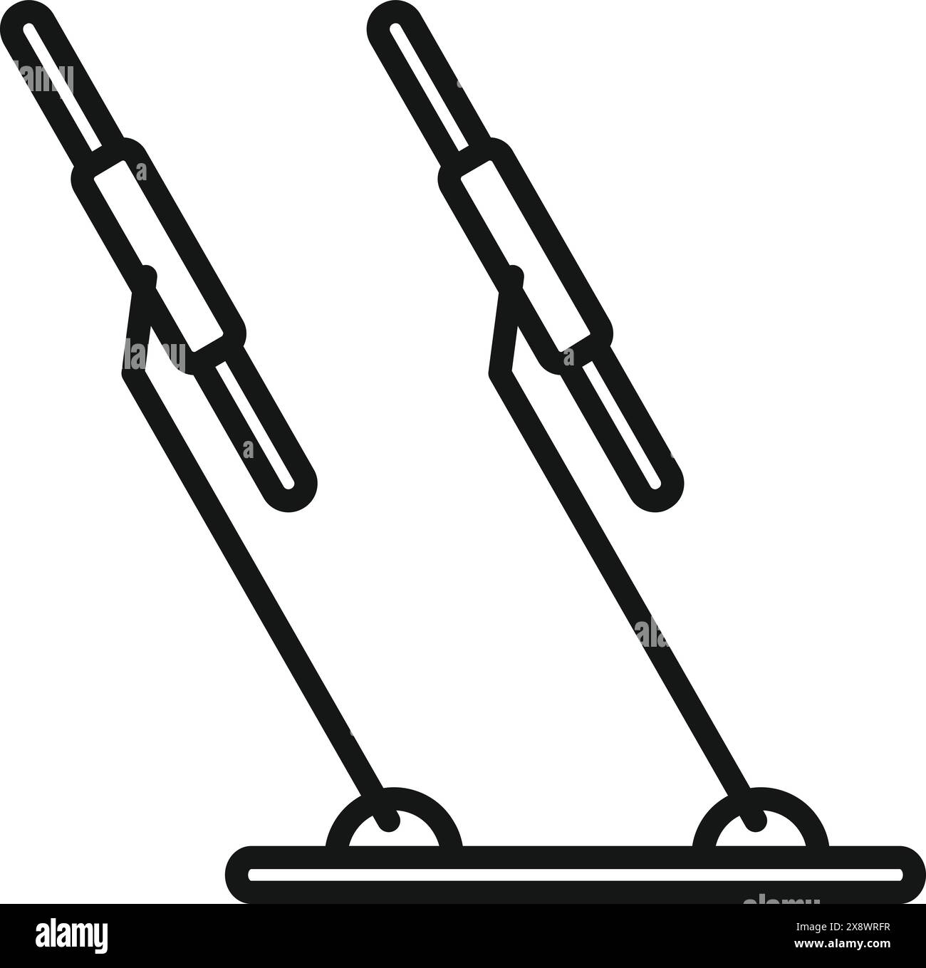 Parallel bars gymnastics apparatus Stock Vector Images - Alamy