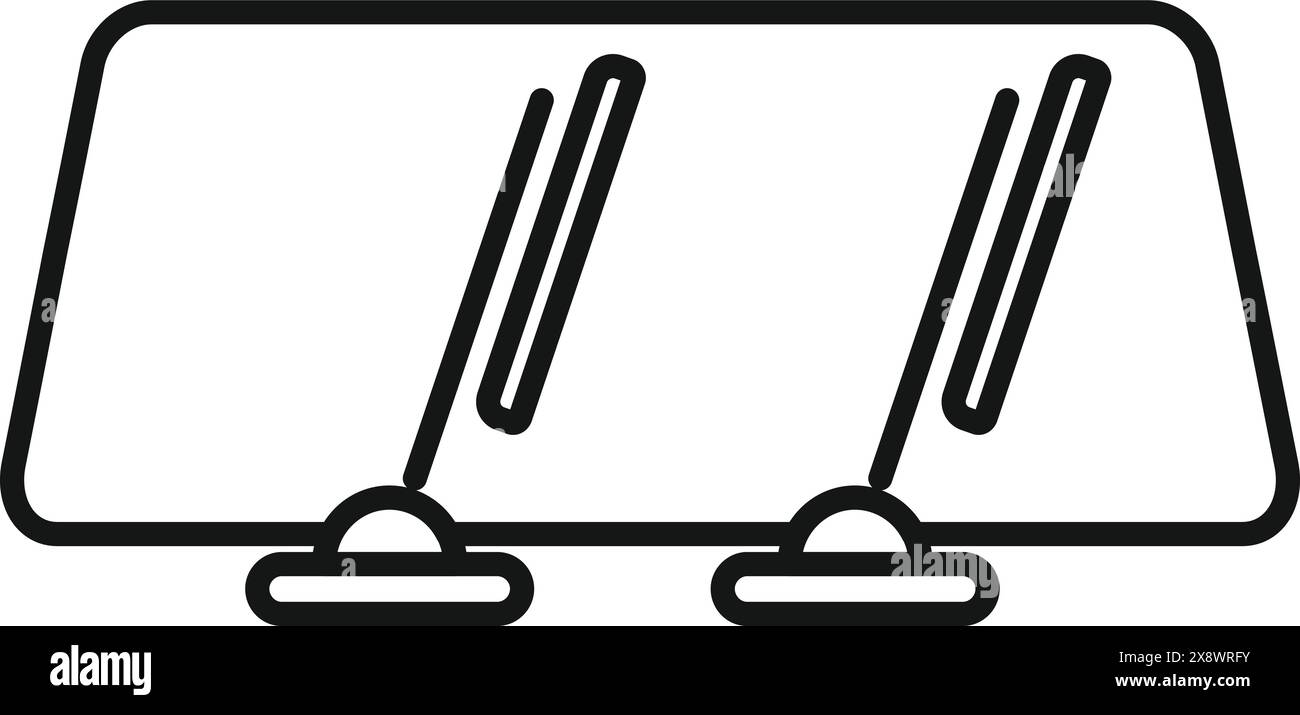 Vector illustration of a simple outlined car windshield wiper icon Stock Vector Image & Art - Alamy