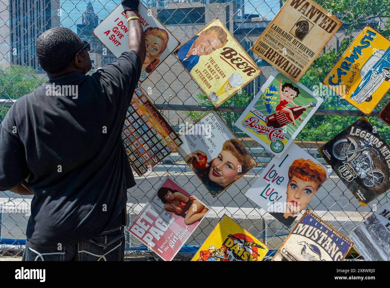 New York City, NY, USA, Street Scene, Collection Vintage Poster Art ...