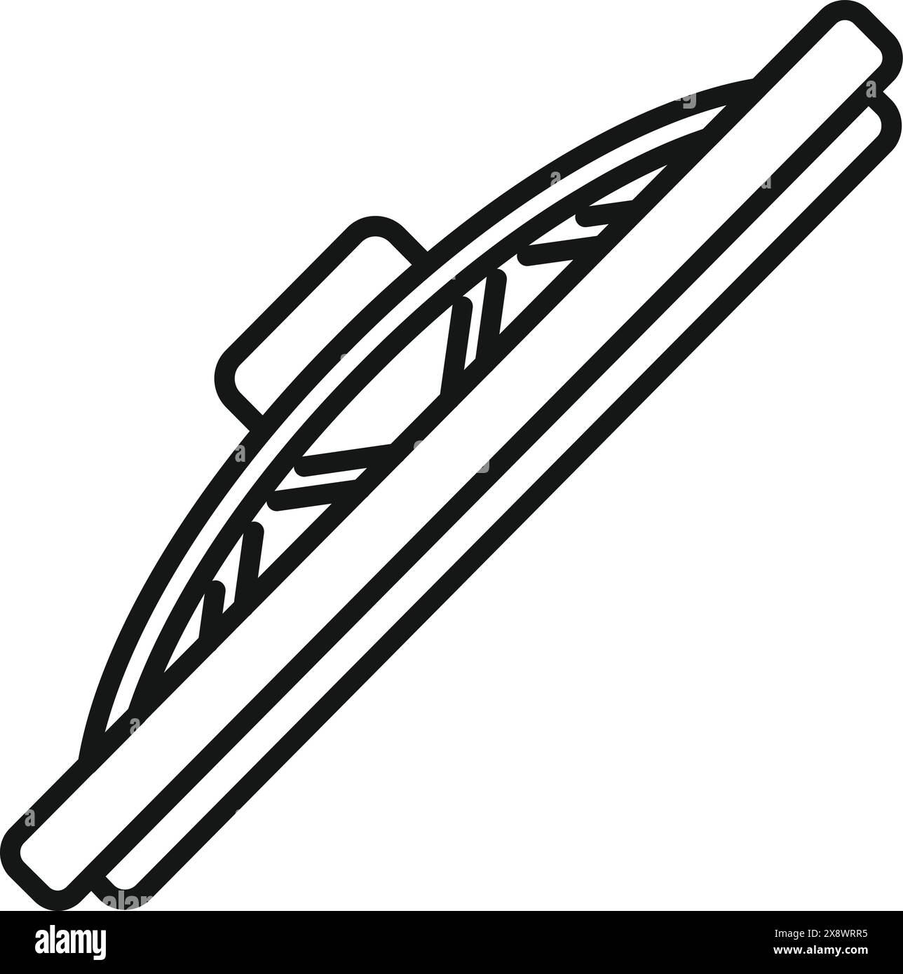 Black and white line art of a classic quill pen with detailed feathers ...