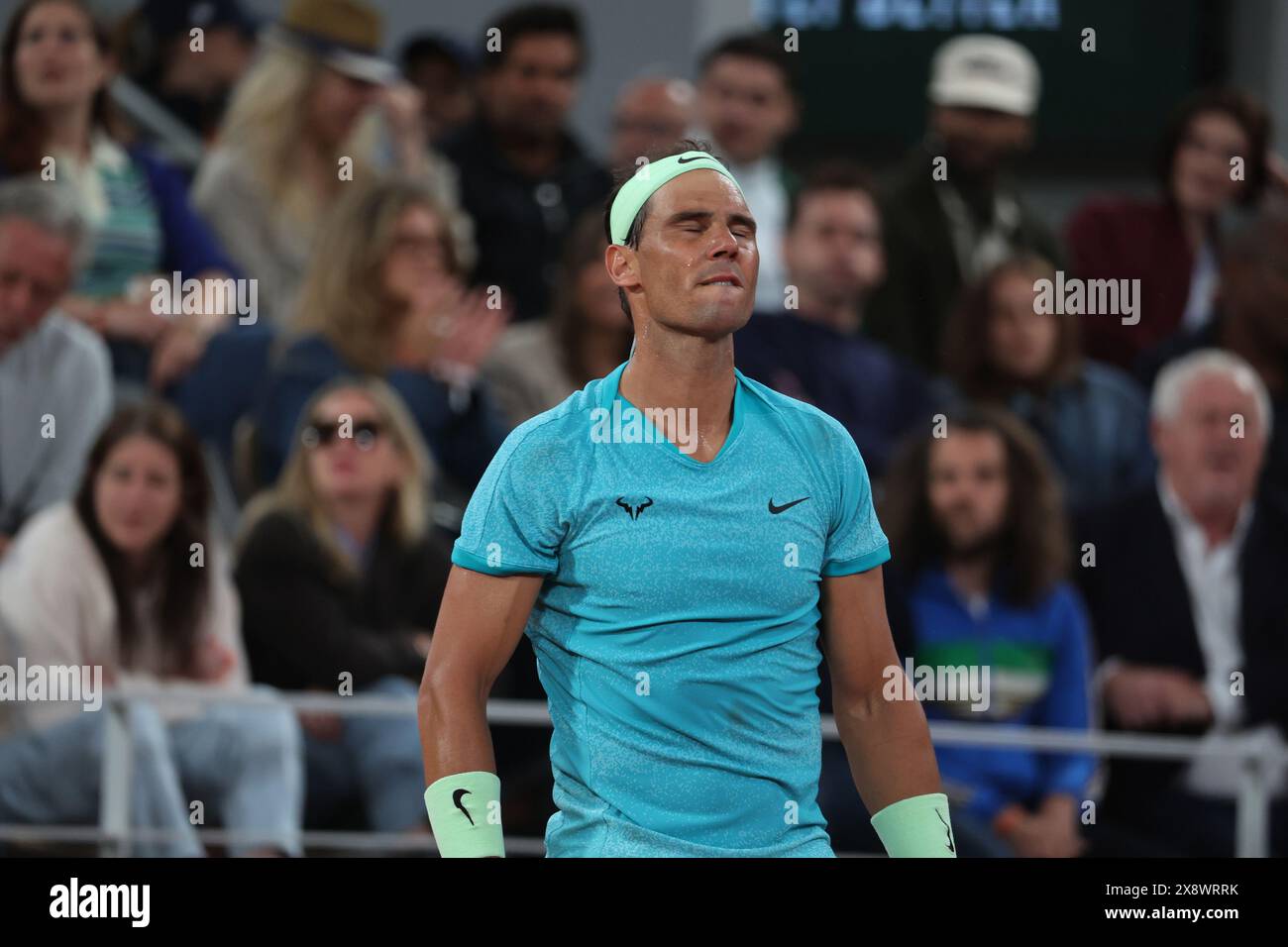 Paris, France. 27th May, 2024. Tennis great Rafael Nadal of Spain plays ...