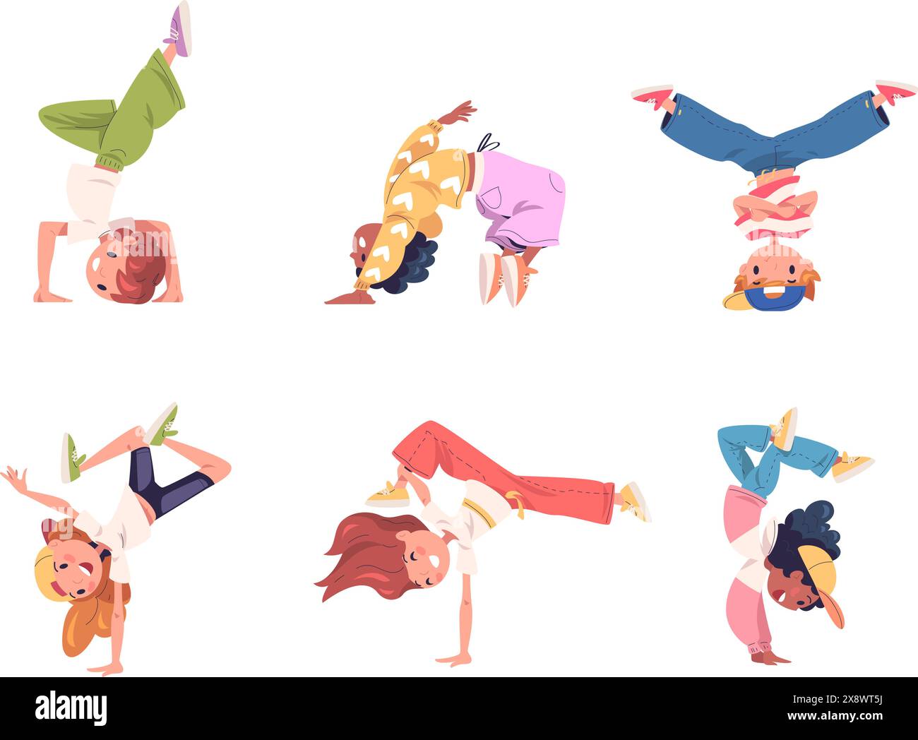 Street dancing group children Stock Vector Images - Alamy