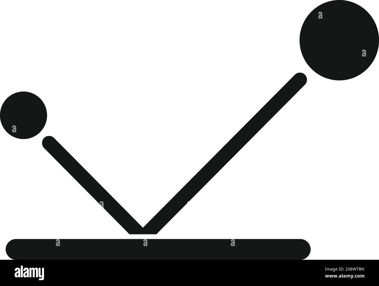 Abstract black and white balance scale icon with justice. Equality. And ...