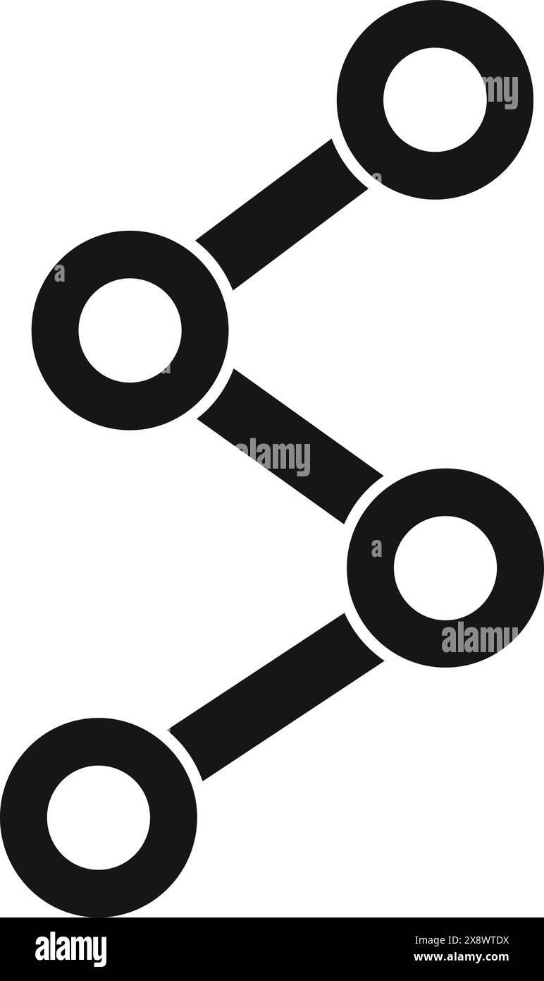 Minimalist vector illustration of a black share symbol, isolated on a ...