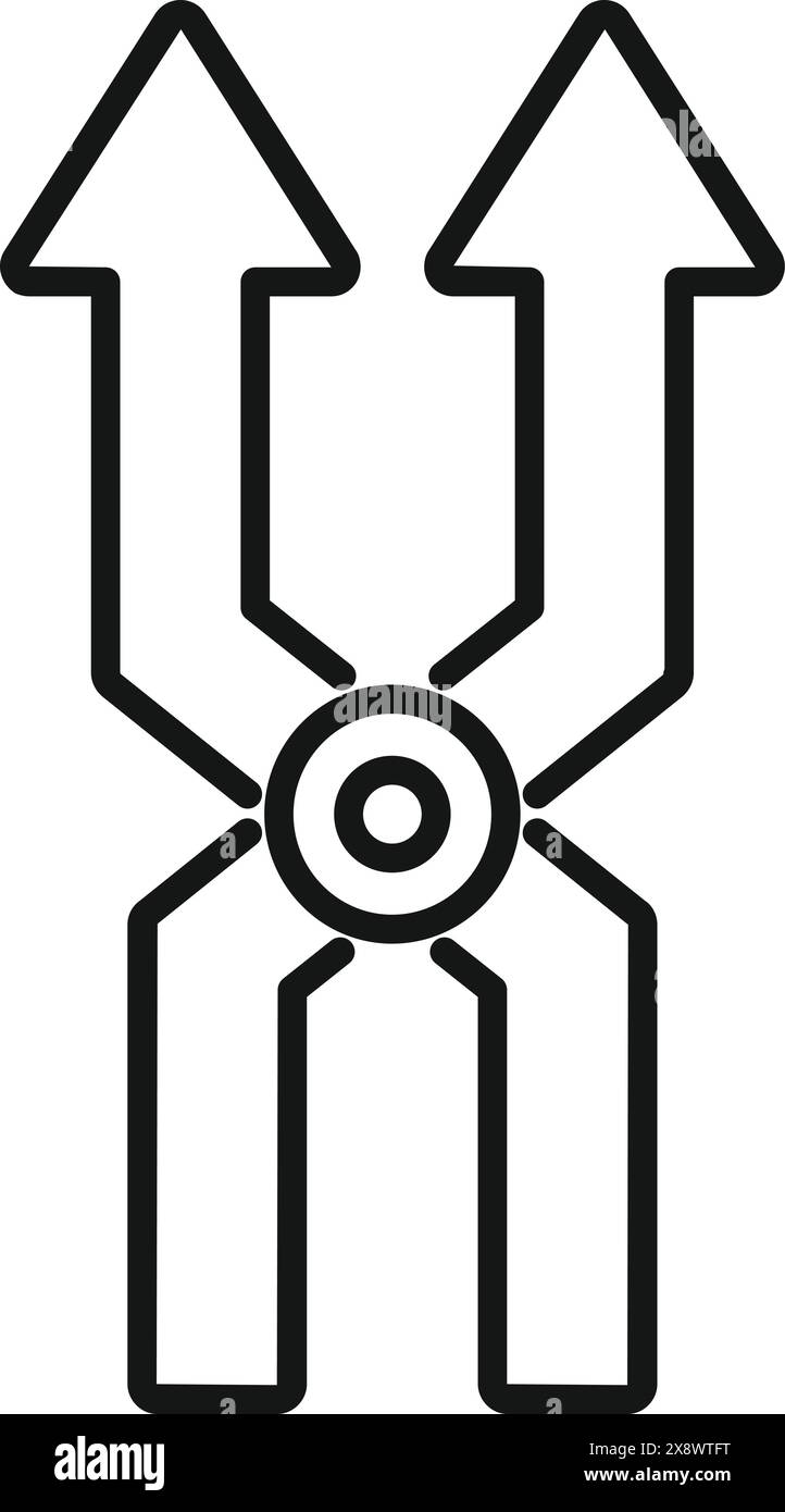 Vector icon of a split path with arrows showing a decisionmaking ...