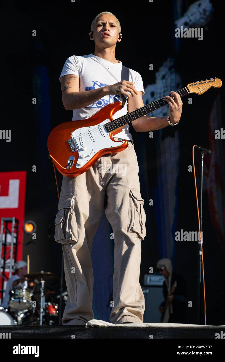 Napa, USA. 26th May, 2024. Dominic Fike performs on Day 3 of BottleRock ...