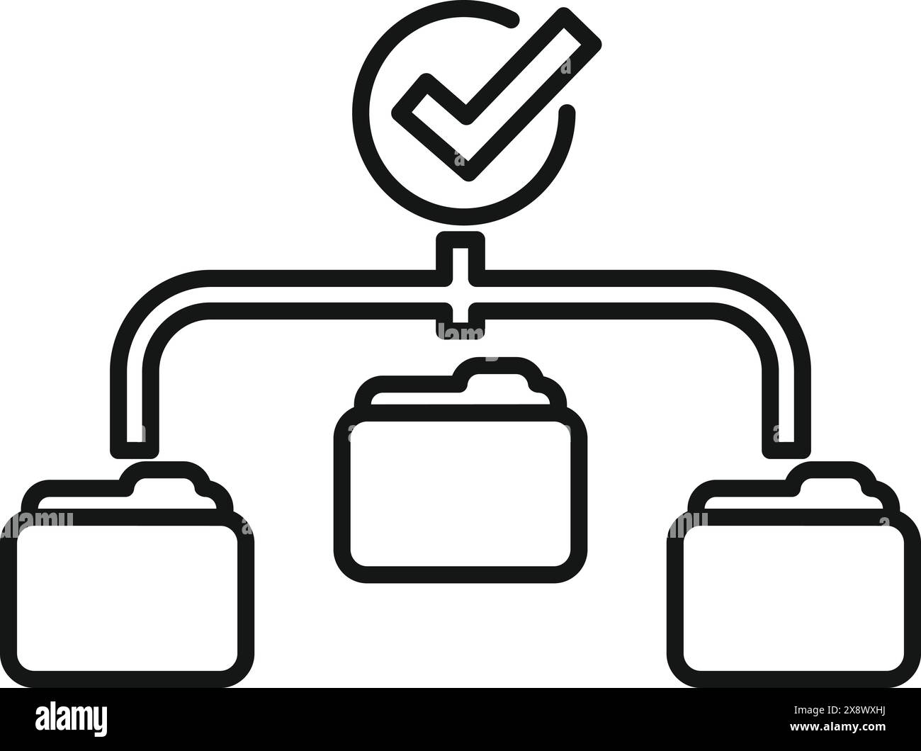 Vector icon of workflow optimization for business management process ...