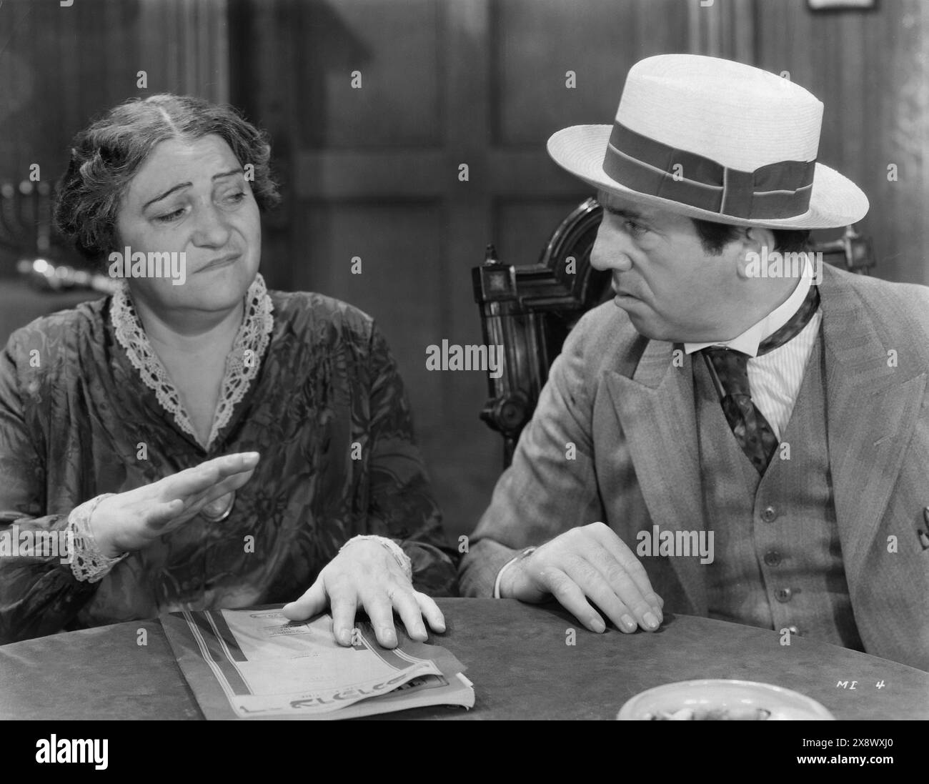 Actor Charles Dale on set with female actress Stock Photo - Alamy