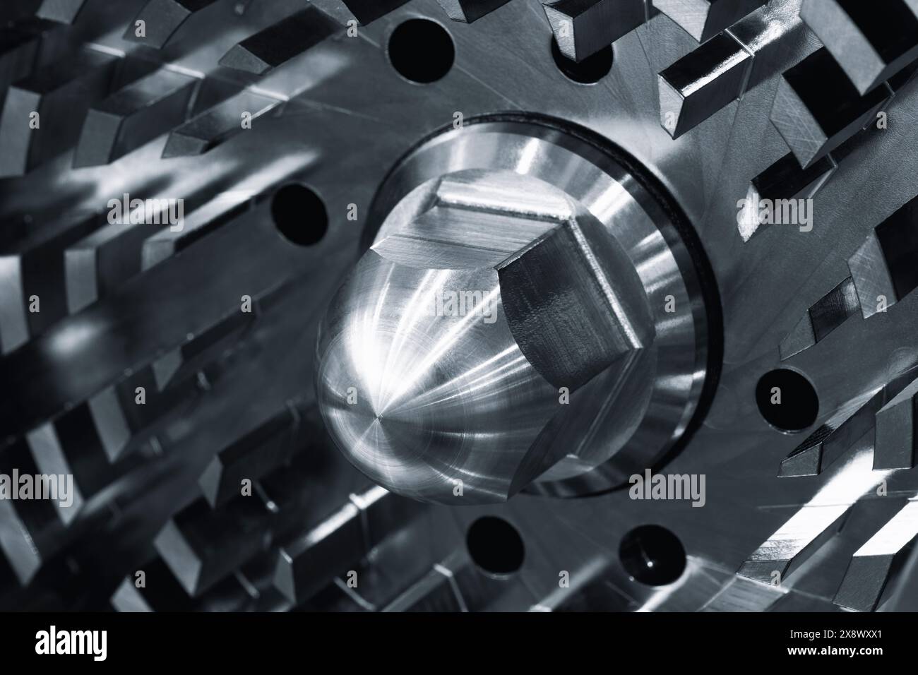 Industrial open mixer with screw in food industry close-up Stock Photo - Alamy