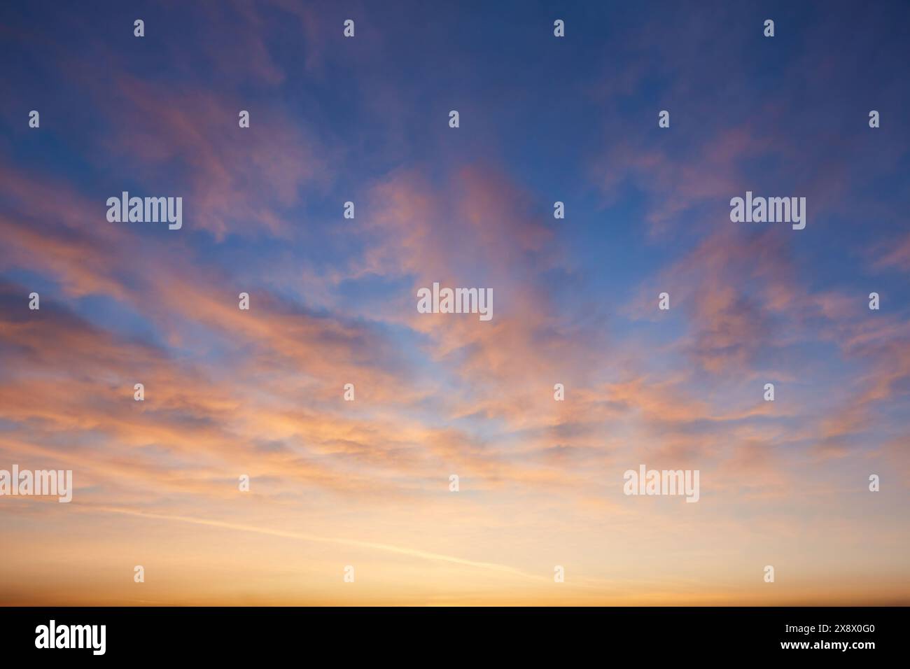 Panorama of daytime sky with clouds. sunset Sky background, daylight ...