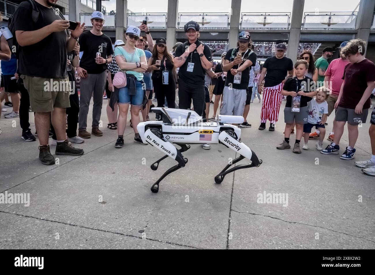 Speedway, In, USA. 26th May, 2024. A robotics drone dog from Asylon ...