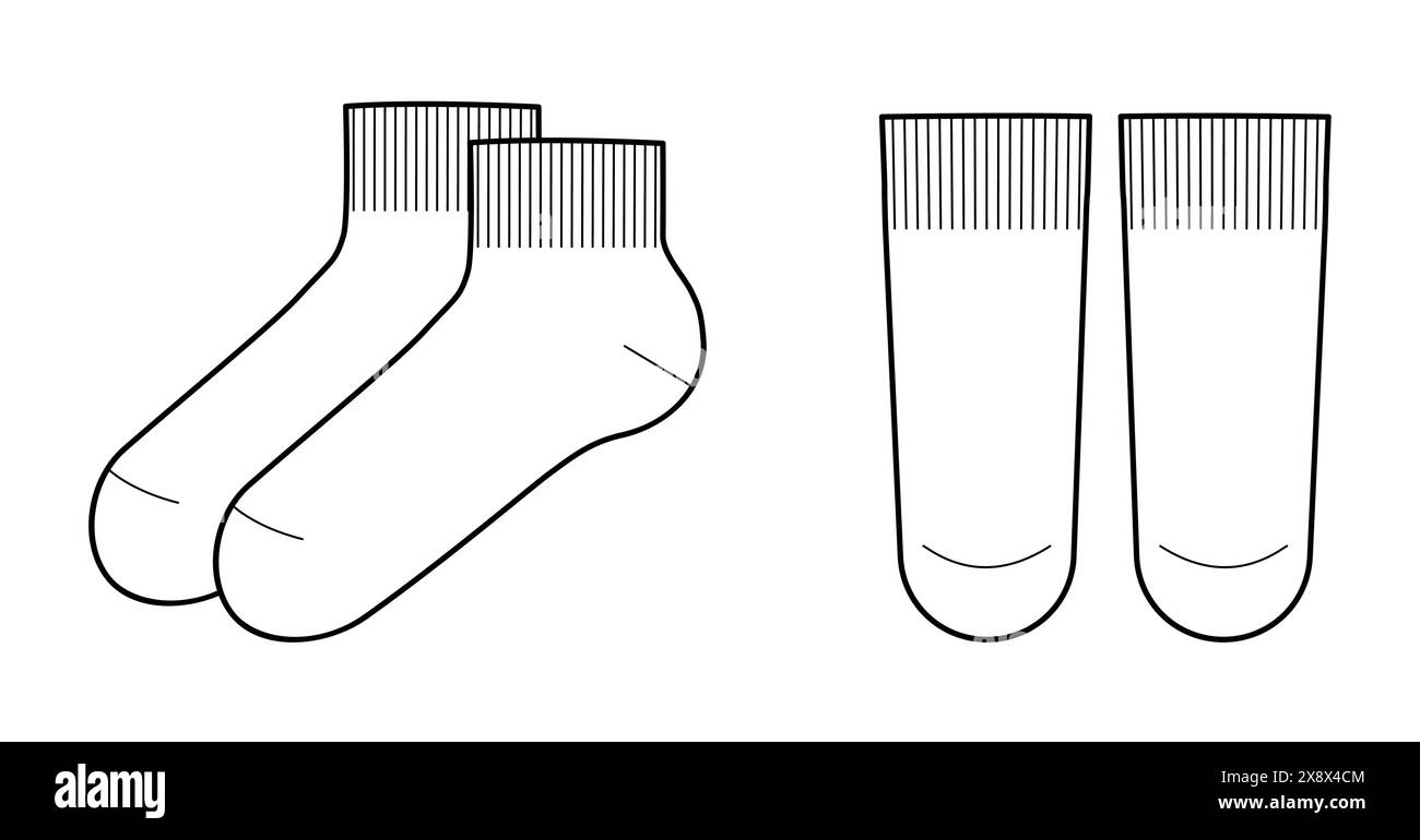 Ankle Socks length set. Fashion hosiery accessory clothing technical ...