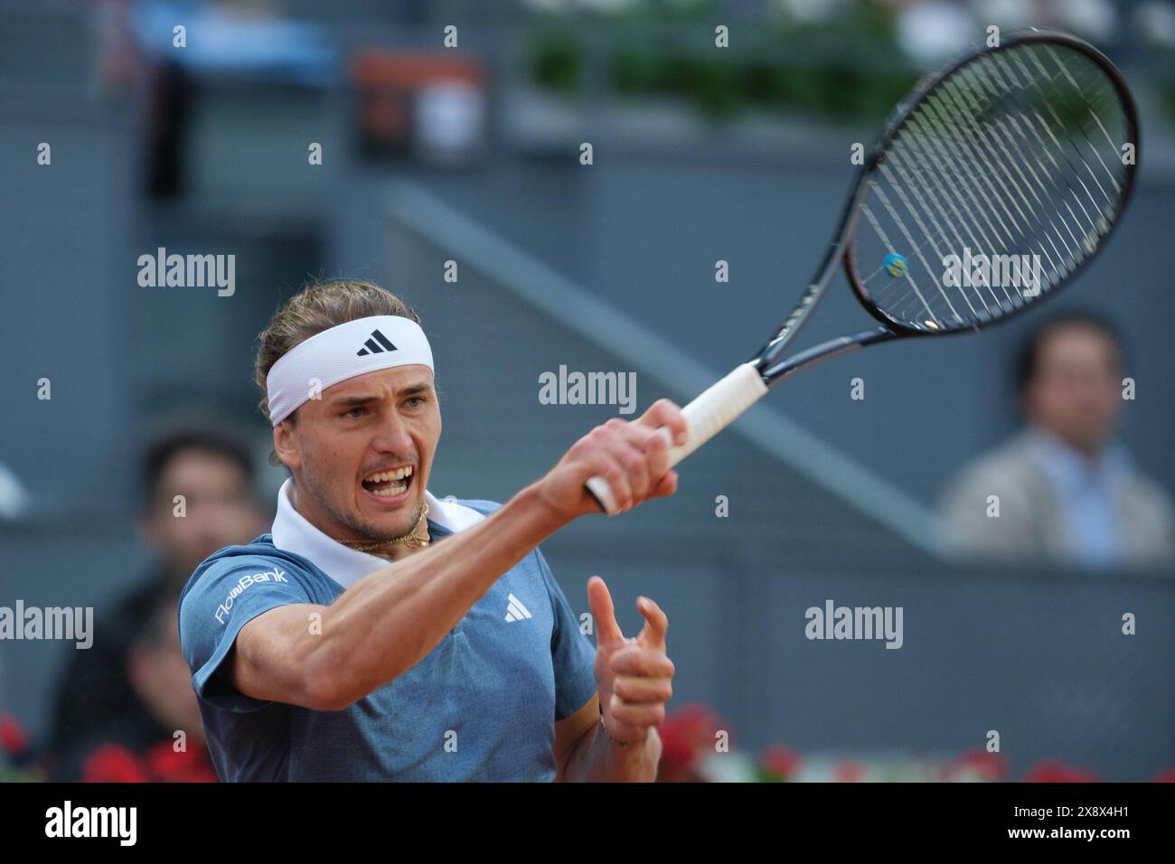 Alexander Zverev of Germany against Borna Coric during their Men's Singles second round match on ...