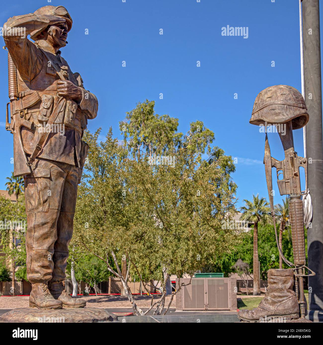 Arizona State Capitol Phoenix; Enduring Freedom Memorial; soldier Stock ...