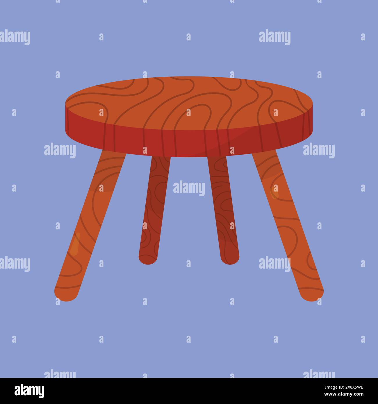 Wooden Round chair icon vector. wooden furniture illustration chair ...