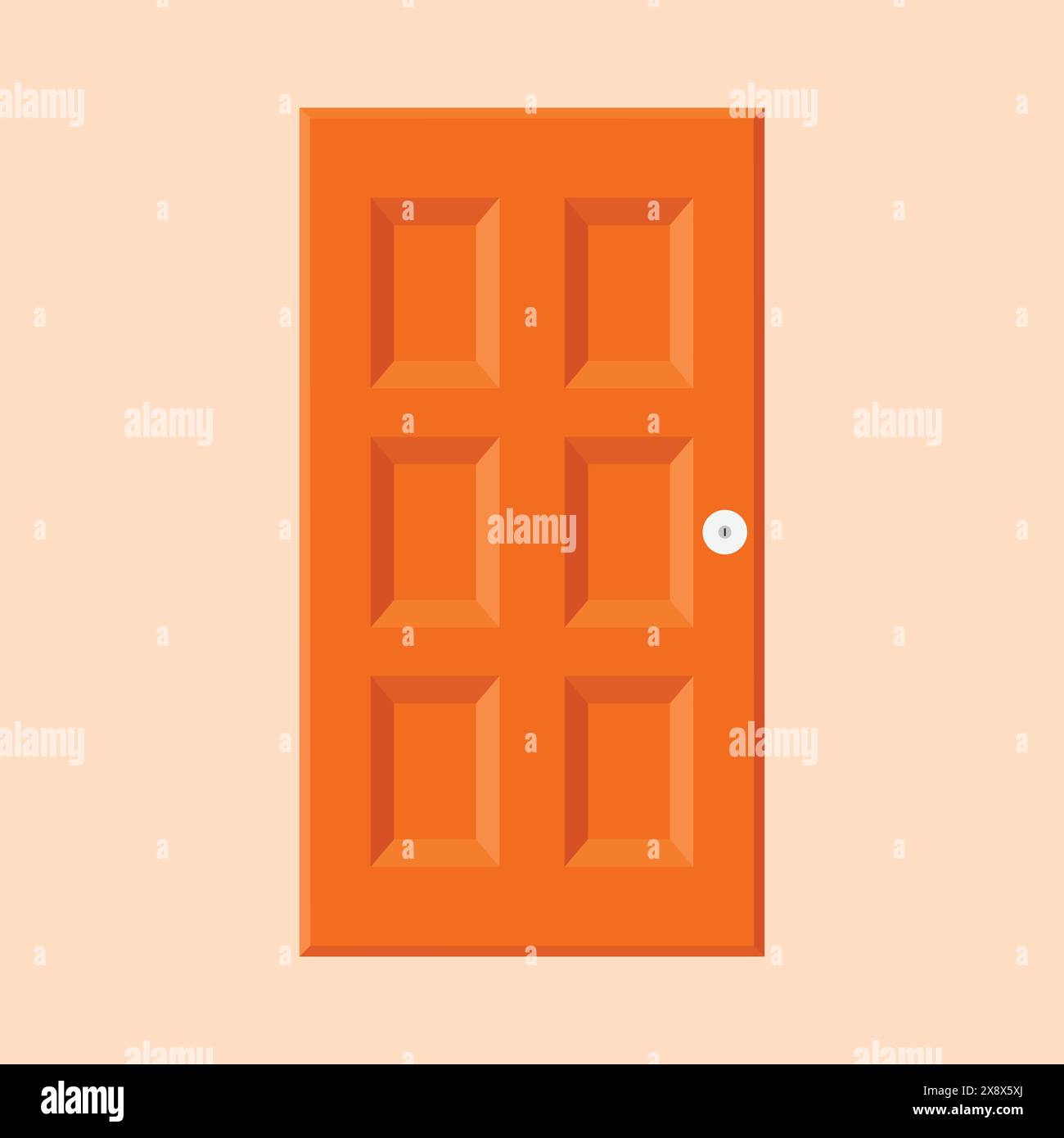 wooden door icon vector. house door illustration. wooden door icon ...
