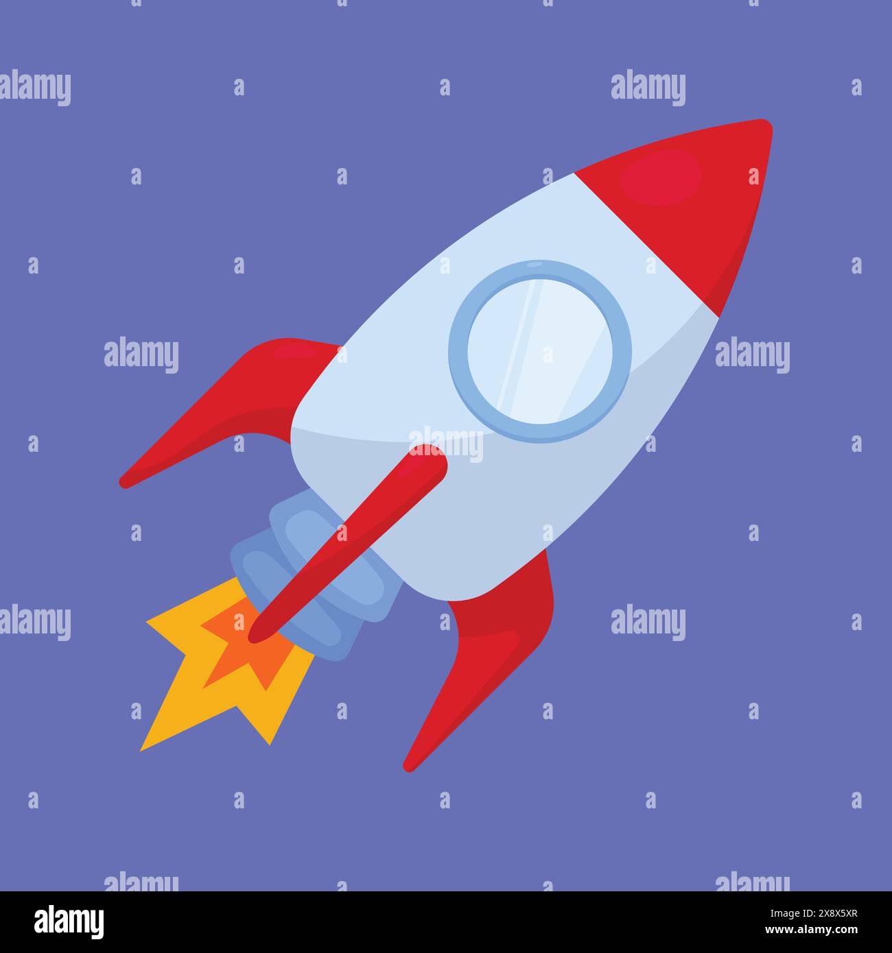 Rocket Spaceship Launch Icon Vector Spaceship Icon Illustration Rocket Launch Stock Vector