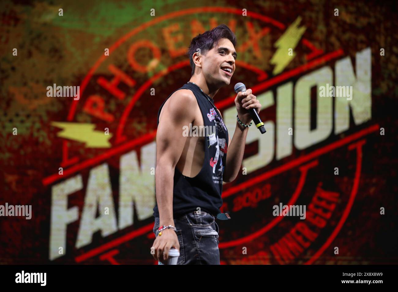 Phoenix, Arizona, USA. 27th May, 2024. Actor BRANDON ROGERS speaks at ...