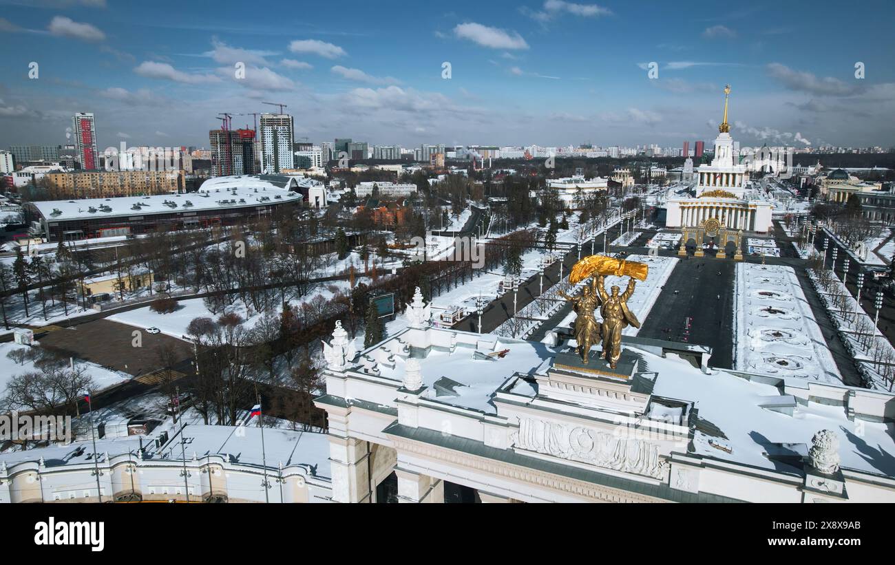 Top view of historic Soviet Square in winter. Creative. Historical ...