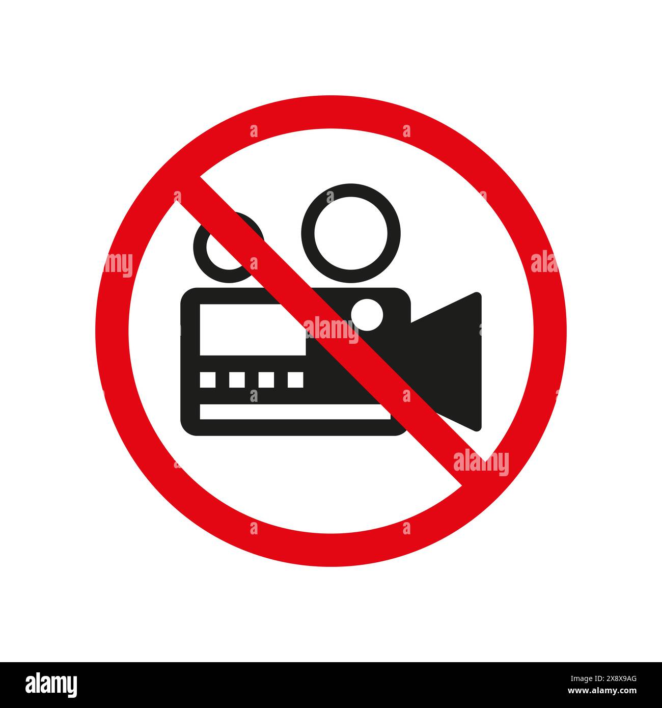 No filming allowed sign. Vector prohibition icon Stock Vector Image ...