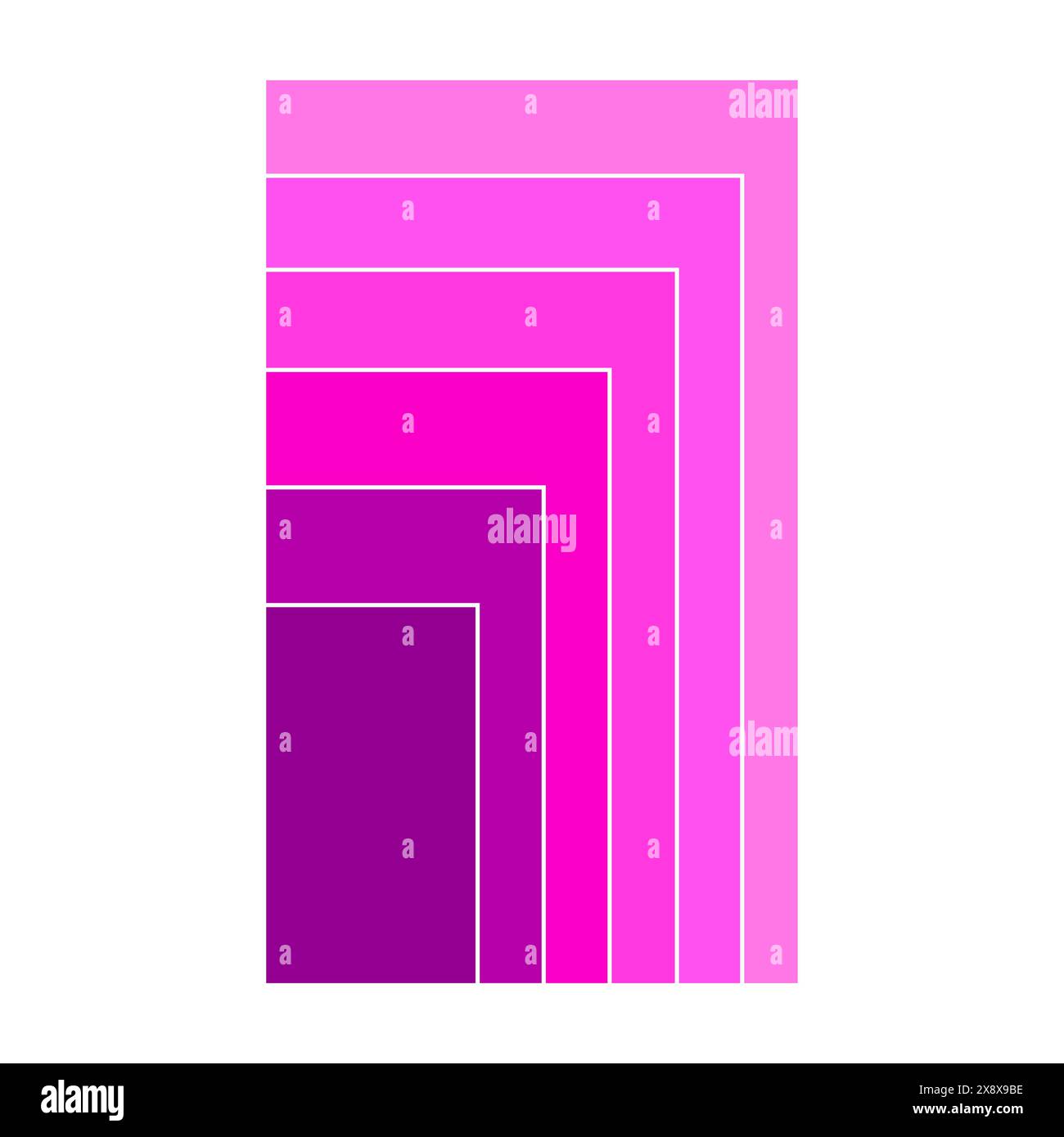 Pink gradient squares. Abstract geometric design. Vibrant color blocks ...