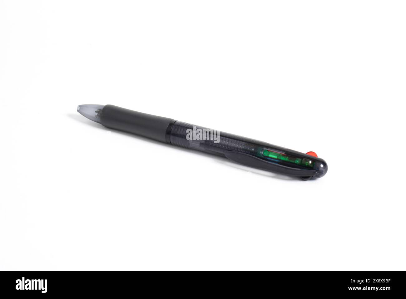 four color ballpoint pen isolated on white background. Pen with four ...