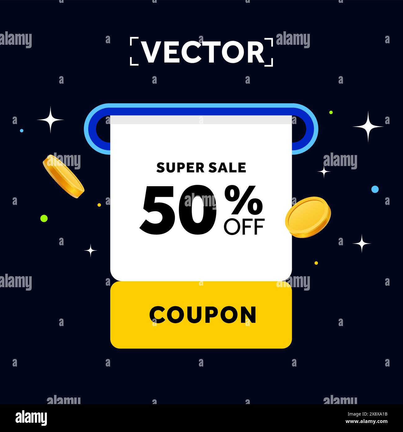 Black friday banner template with price off coupon offer. Special coupon or voucher with golden ...