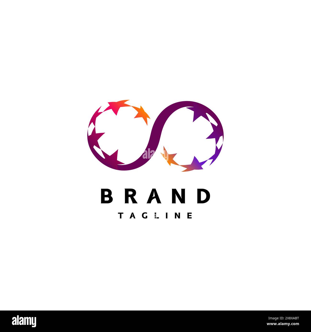 Infinity Symbol Of The Spinning Stars. The Stars rotate to form the ...