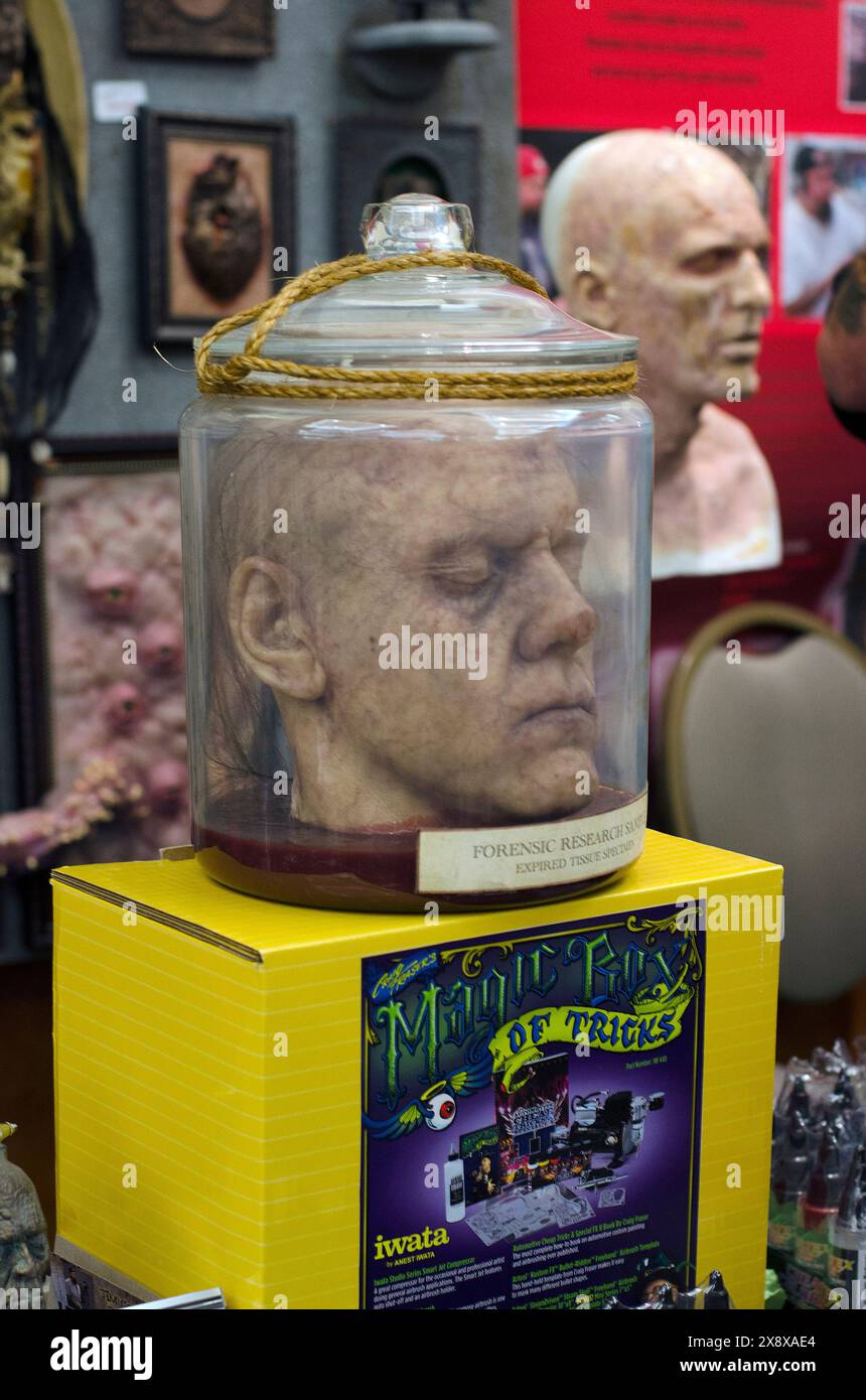 Special effects makeup and prosthetic monster creations displayed at ...