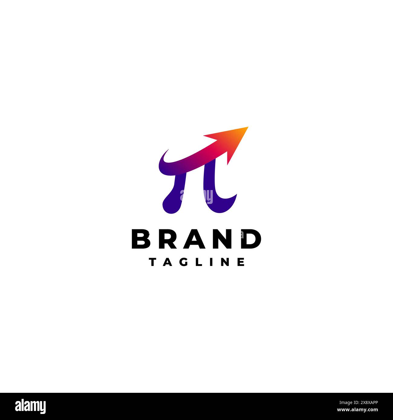 Arrow Icon Above Math Symbol Phi Logo Design. Golden Ratio Phi Symbol ...