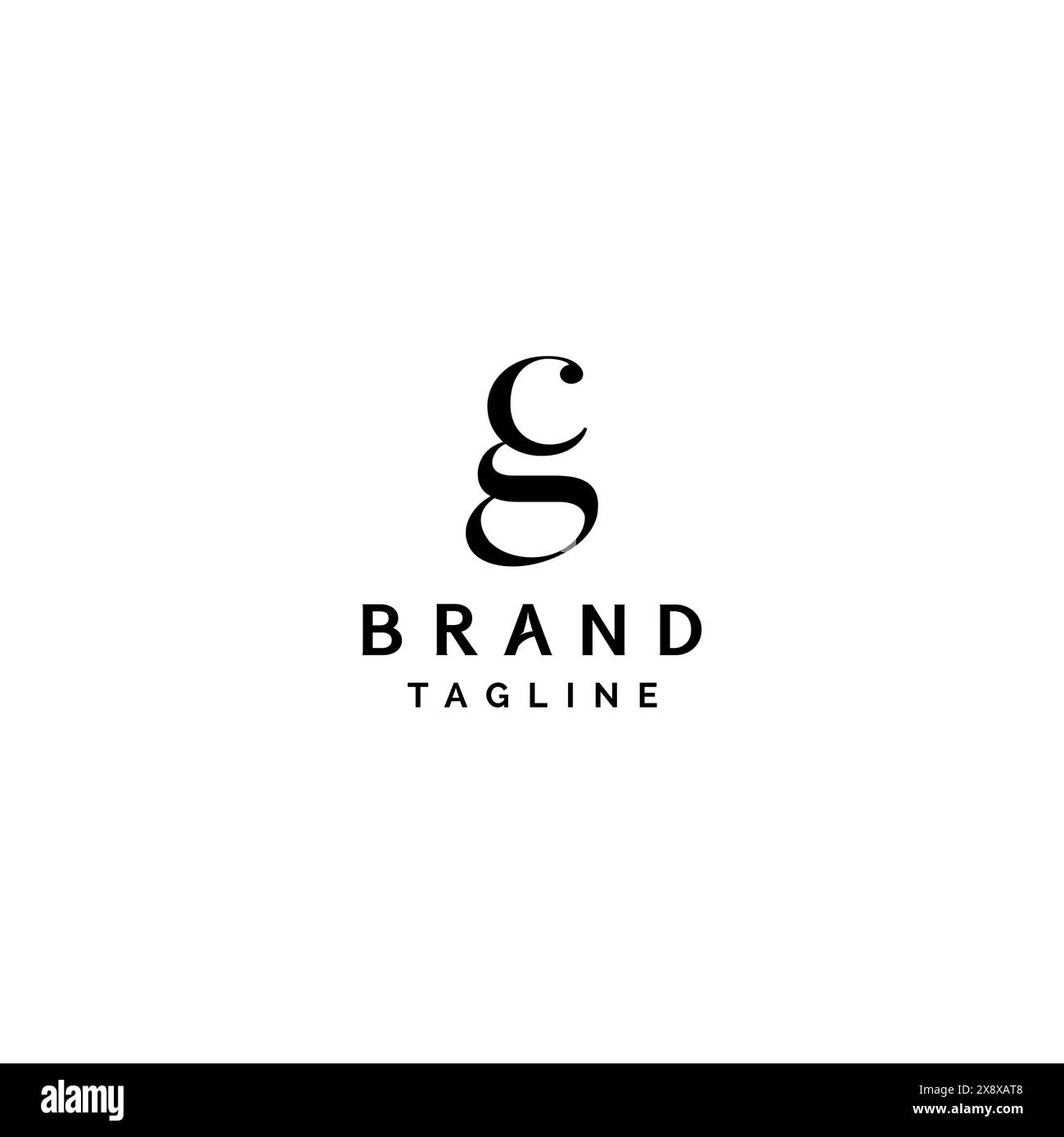 Classy Letter gc Logo Design. Minimalist Letter g and c in one symbol ...