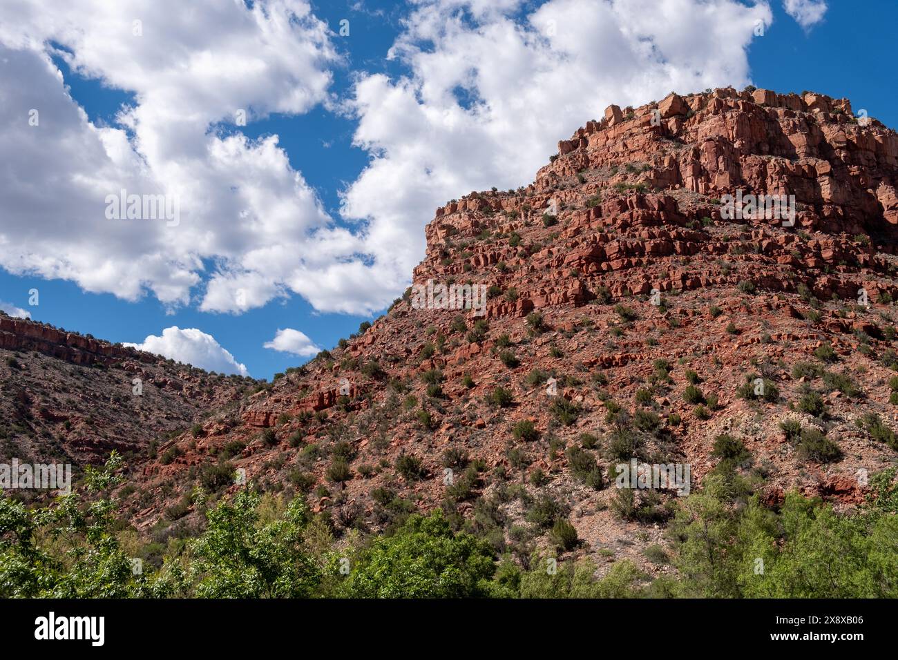 Stacked stone hillside in the Verde Valley, Arizona Stock Photo - Alamy