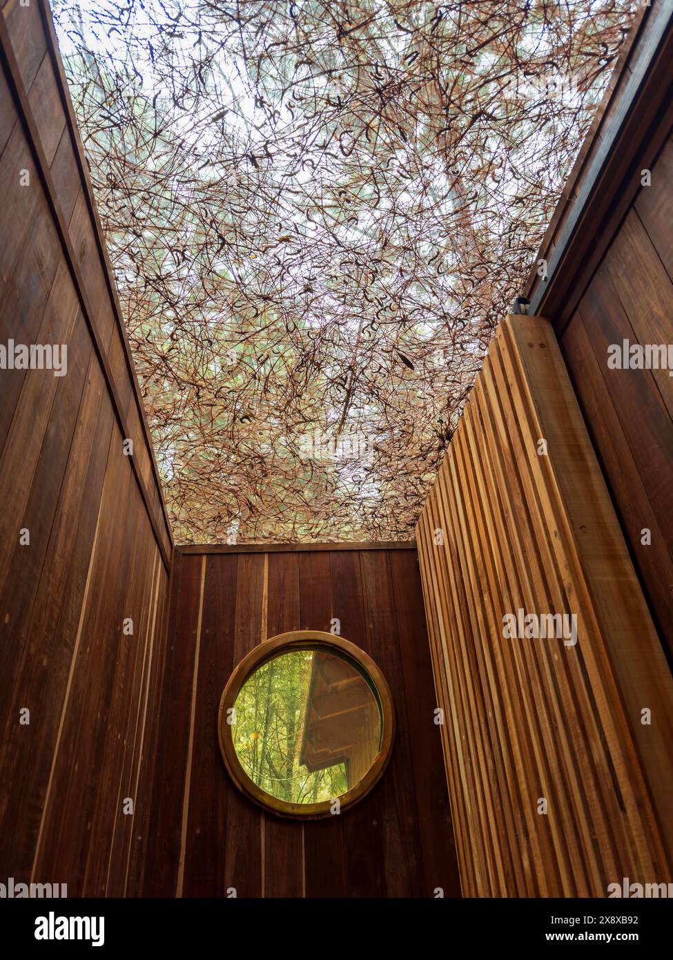 A custom built wooden tree house in Santa Elena, a town located at 8000 ...